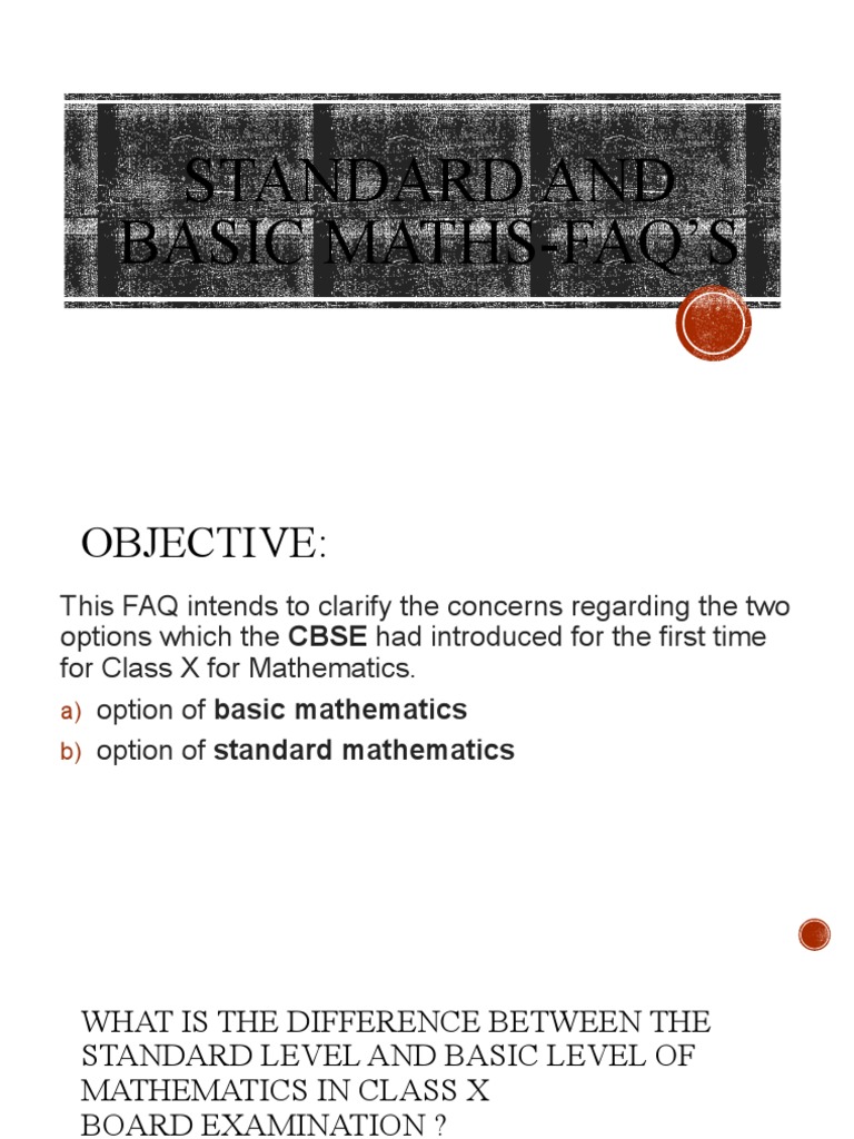 CBSE Class X Math Options Explained | PDF