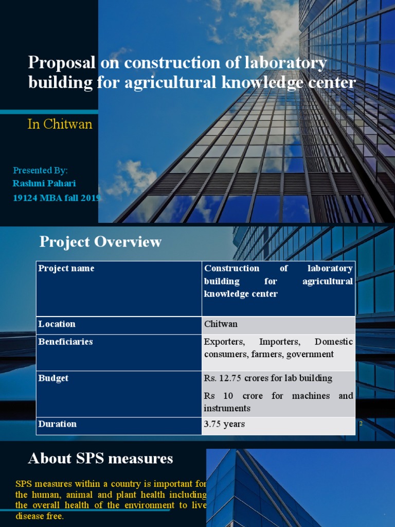 Proposal On Construction of Laboratory Building For Agricultural 1 ...