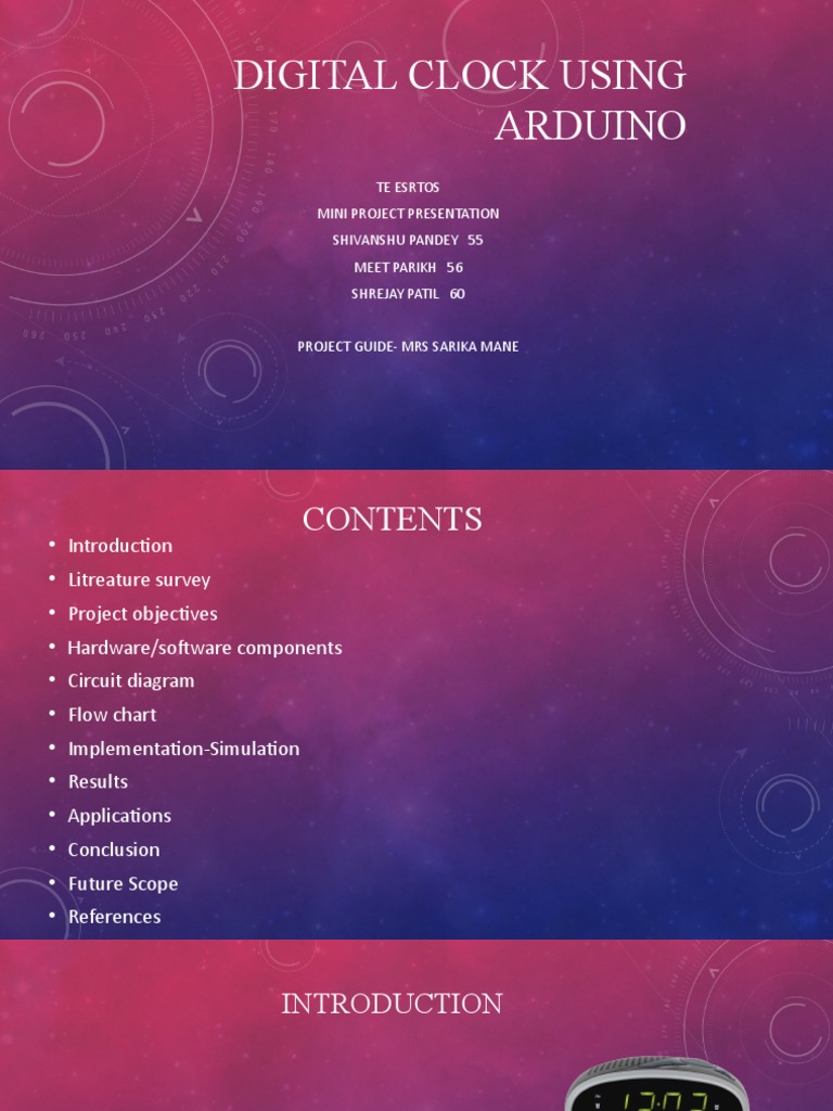 Digital Clock Circuit Diagram Using Arduino Simple Digital C