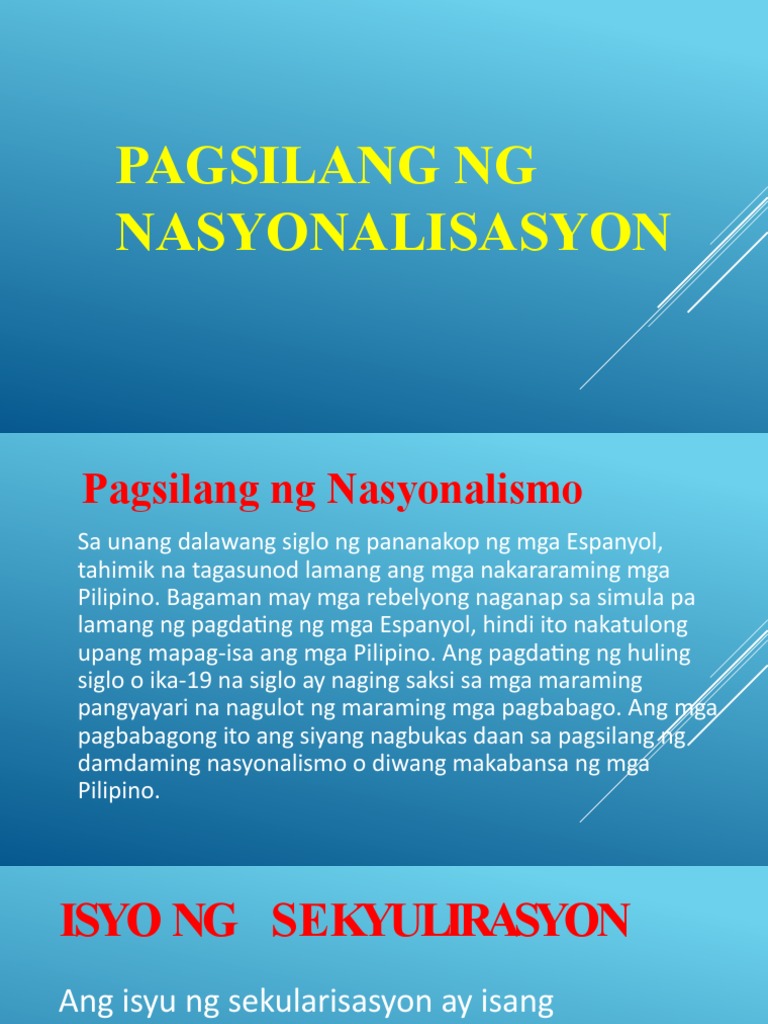 Pagsilang NG Nasyonalismo | PDF