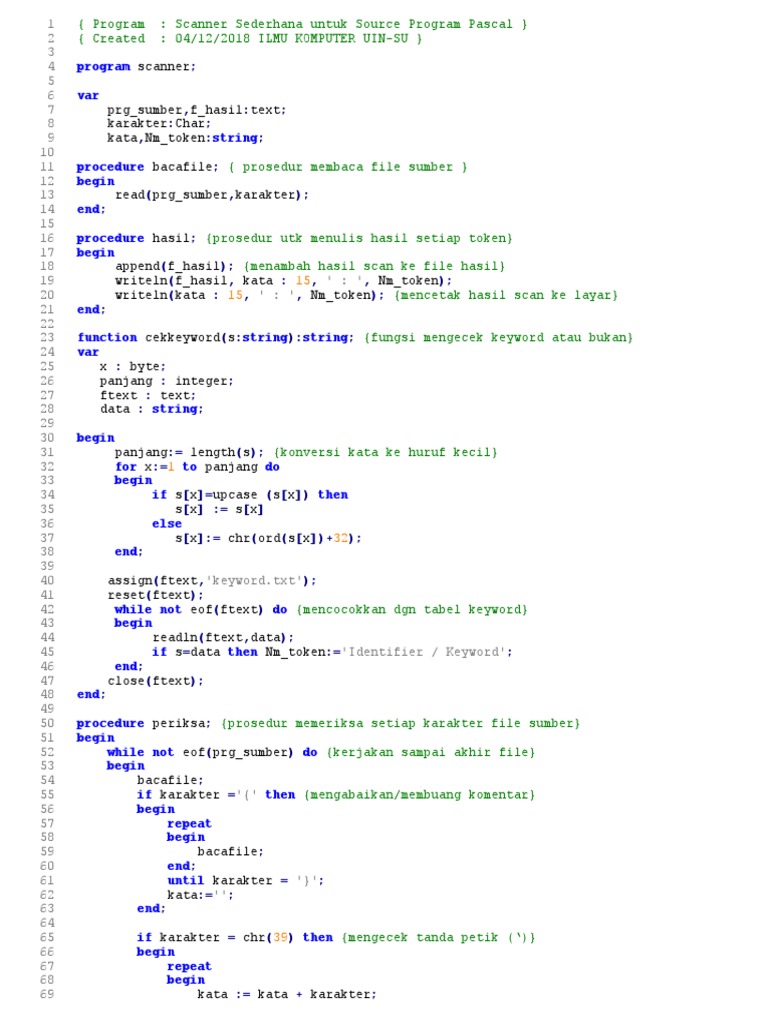 Listing Program Scanner | PDF | Computer Programming | Software Engineering