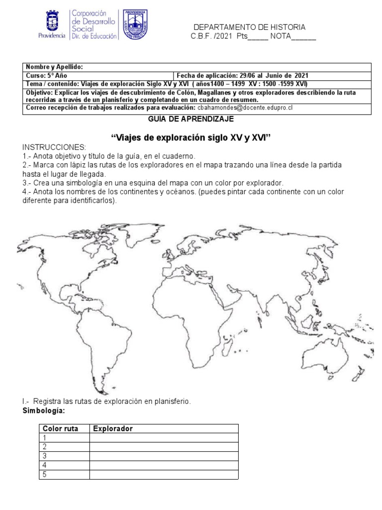 Viajes de Exploración Siglo XV y XVI | PDF