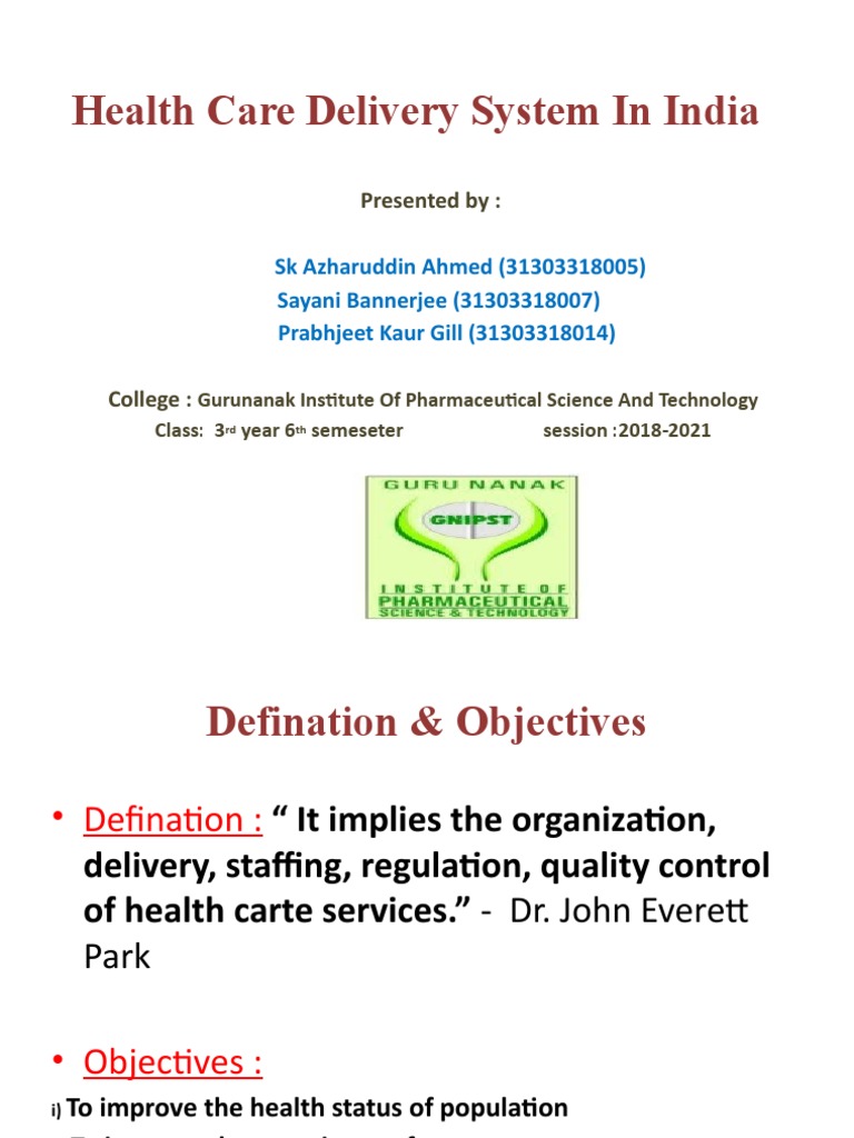 Health Care Delivery System in India | PDF