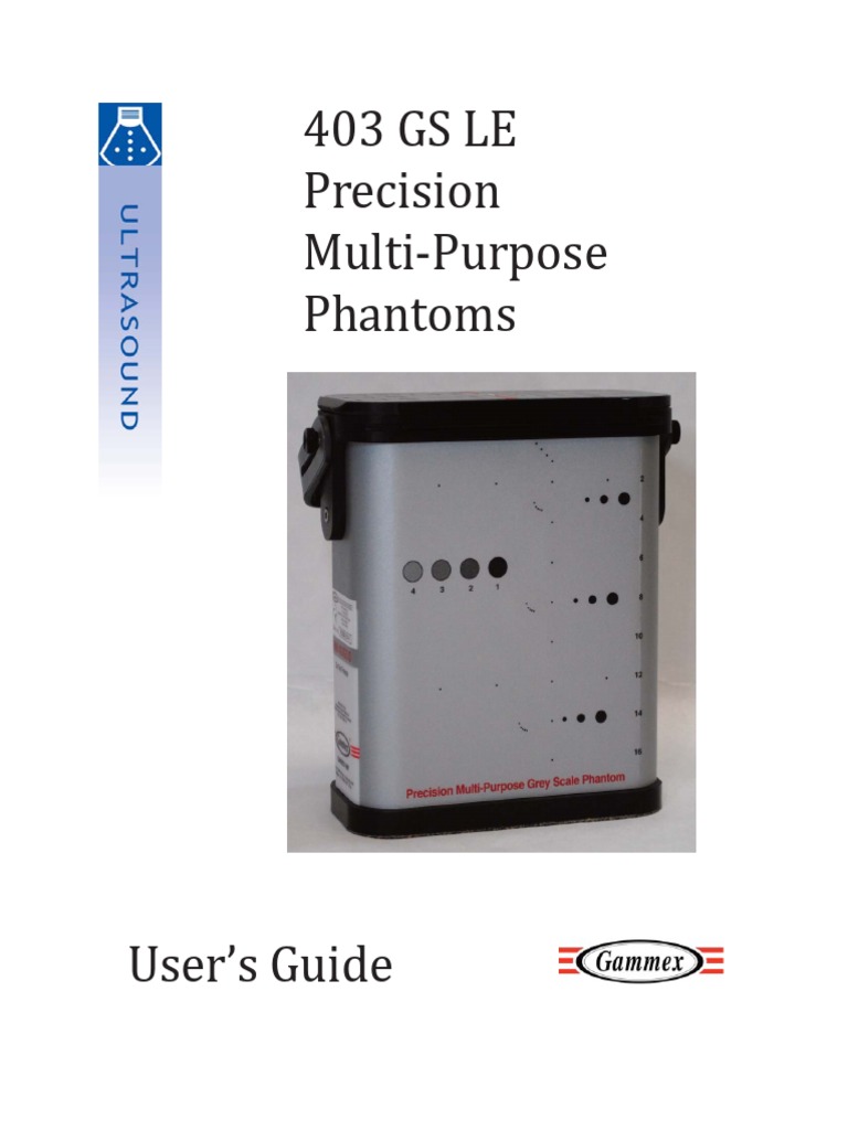 403 GS LE Precision Multi-Purpose Phantoms | PDF | Attenuation | Ultrasound