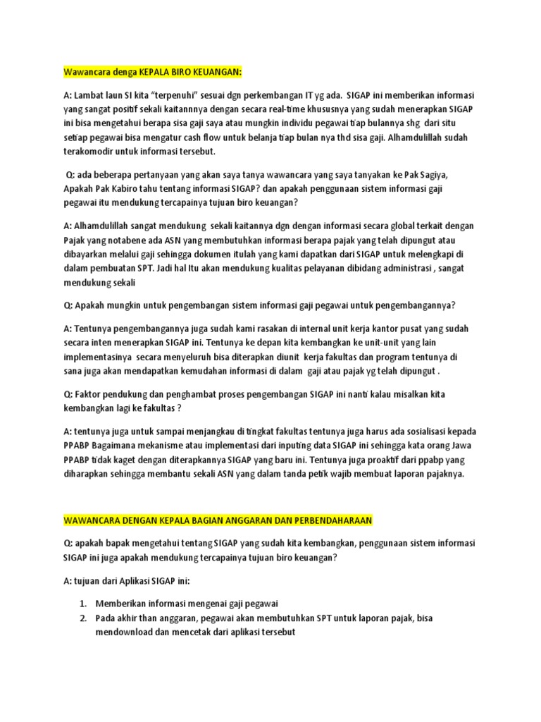 Transkrip Wawancara Final | PDF