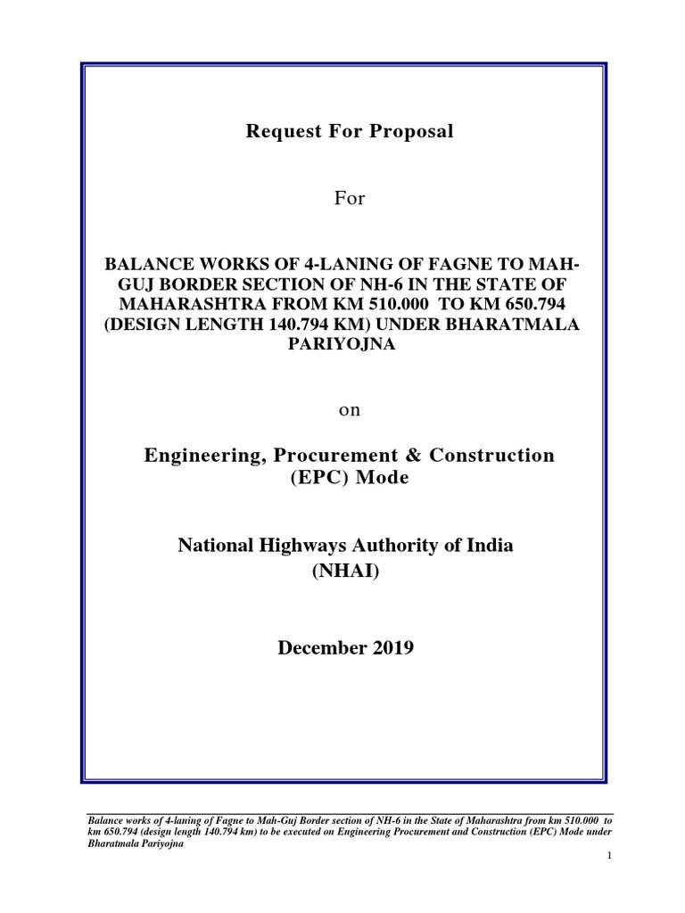 Tendernotice 1 | PDF | Request For Proposal | Joint Venture