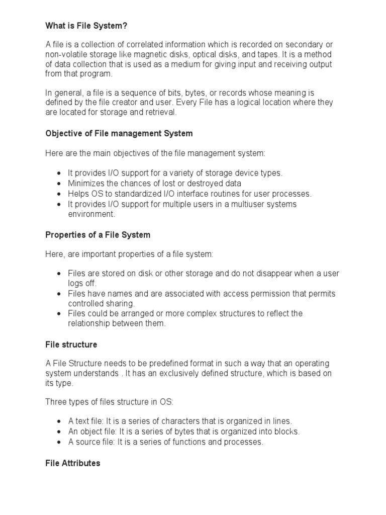 File Management | PDF | File System | Computer File