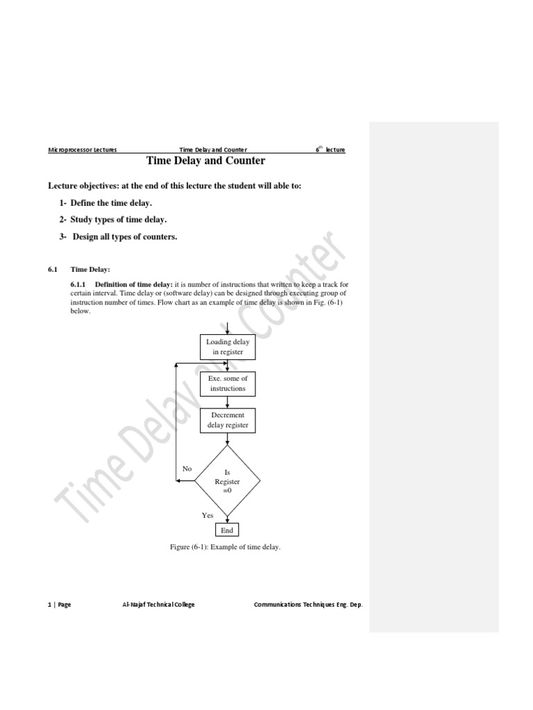 8085 Time-Delay-And-Counter | PDF | Central Processing Unit | Microprocessor