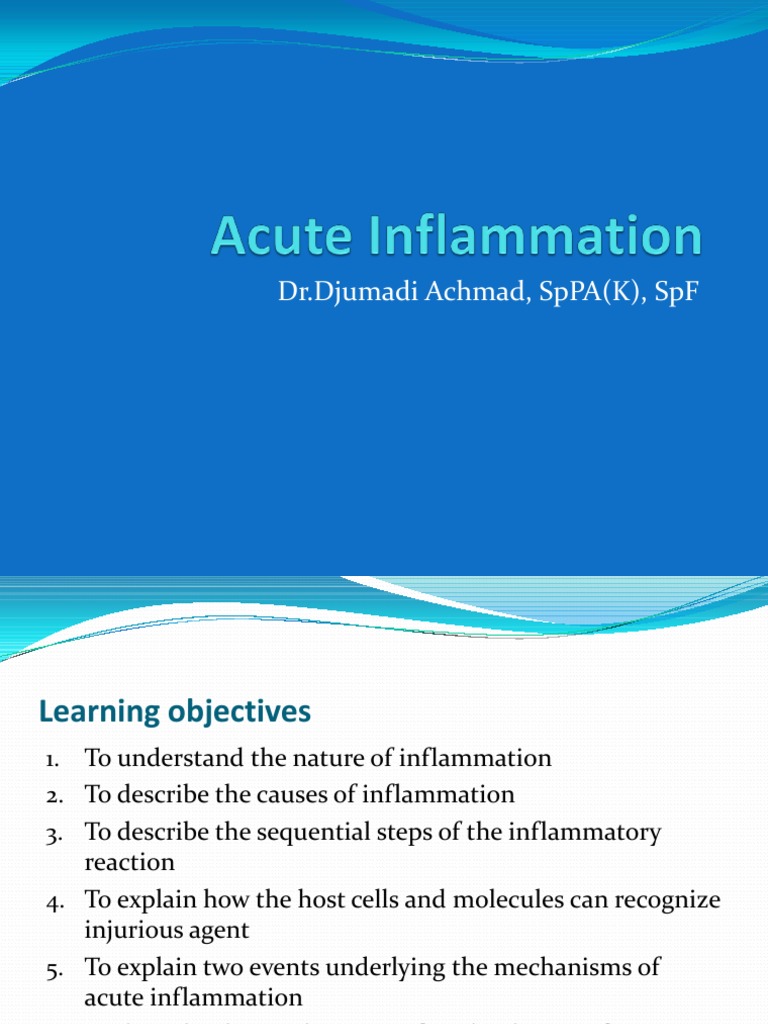Pathogenesis of Acute Inflammation - UMI (2019) | PDF | Inflammation ...