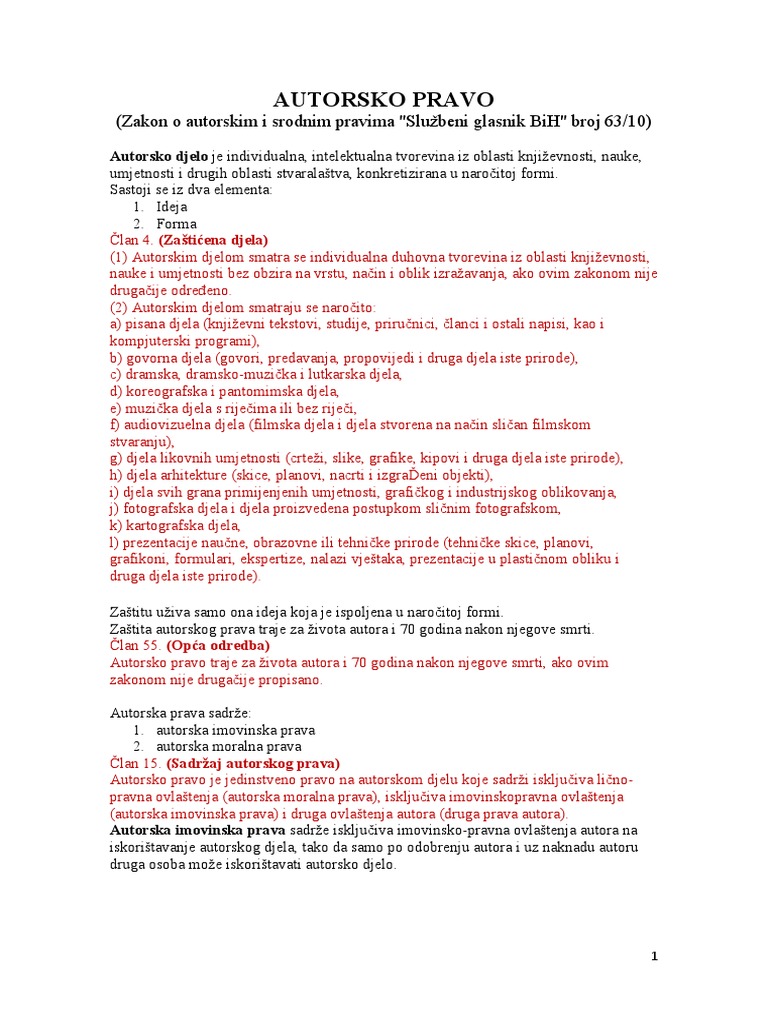 Autorsko Pravo | PDF