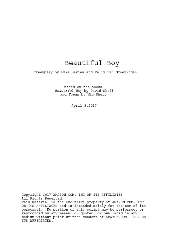 FINAL Beautiful Boy Script2 | PDF