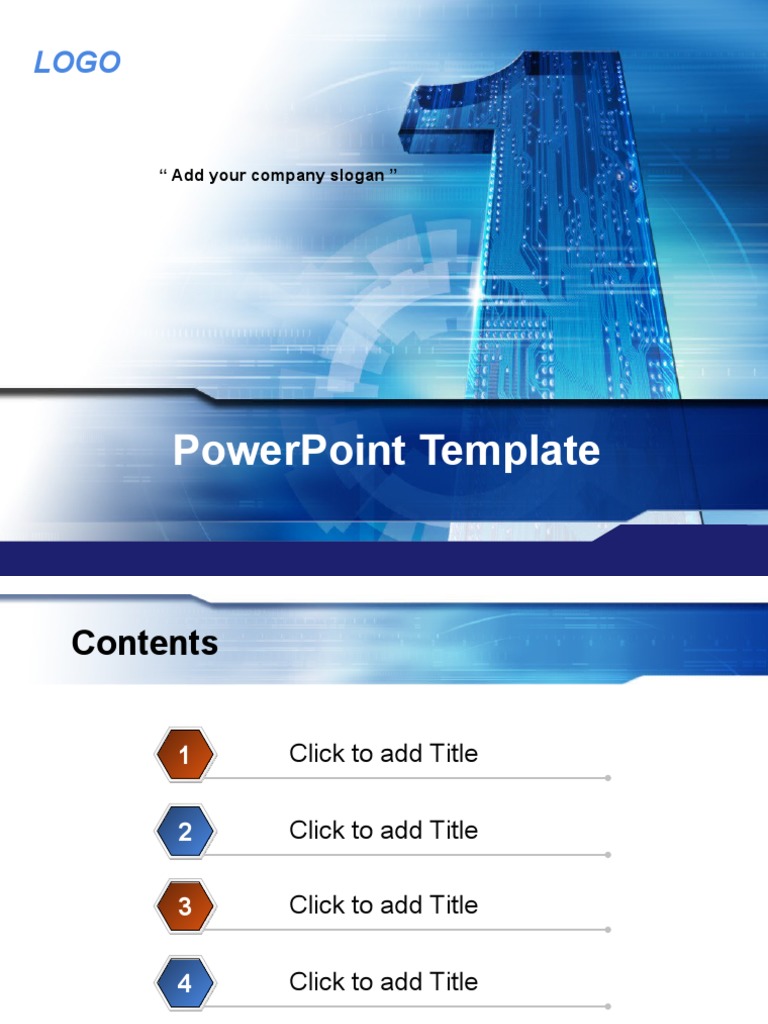 Powerpoint Template: " Add Your Company Slogan " | PDF | Software