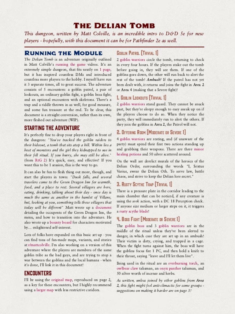 Delian Tomb (Simple) | PDF | Leisure | Sports