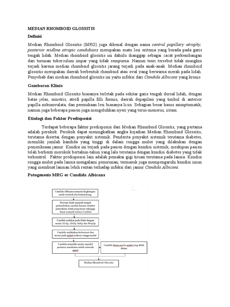 Median Rhomboid Glossitis Catatan | PDF
