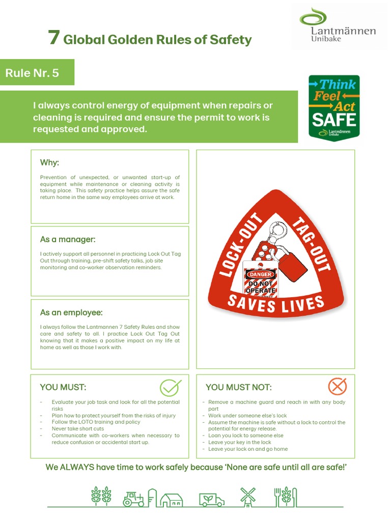 7 Global Golden Rules of Safety - Rule 5 - LOTO & Work Permit - Draft ...