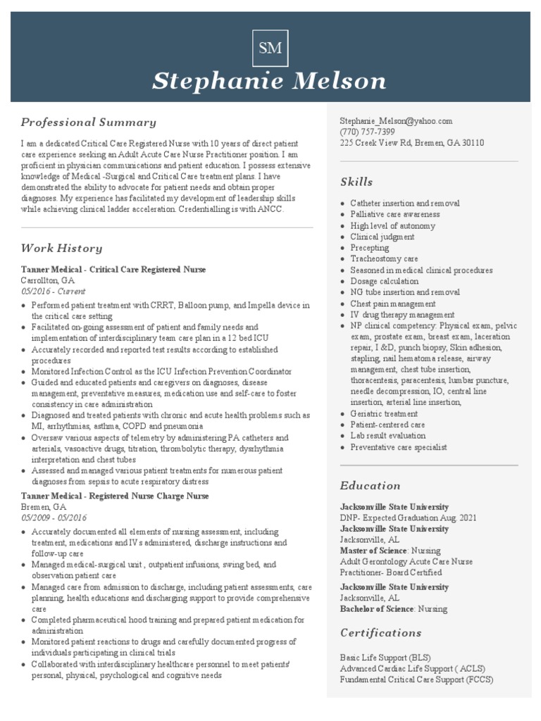 Stephanie Resume 2020 Update | PDF | Intensive Care Medicine | Nursing
