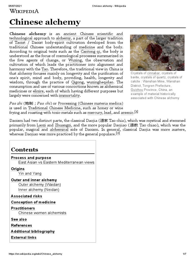 3 - Chinese Alchemy - Wikipedia | PDF | Neidan | Classical Chinese ...