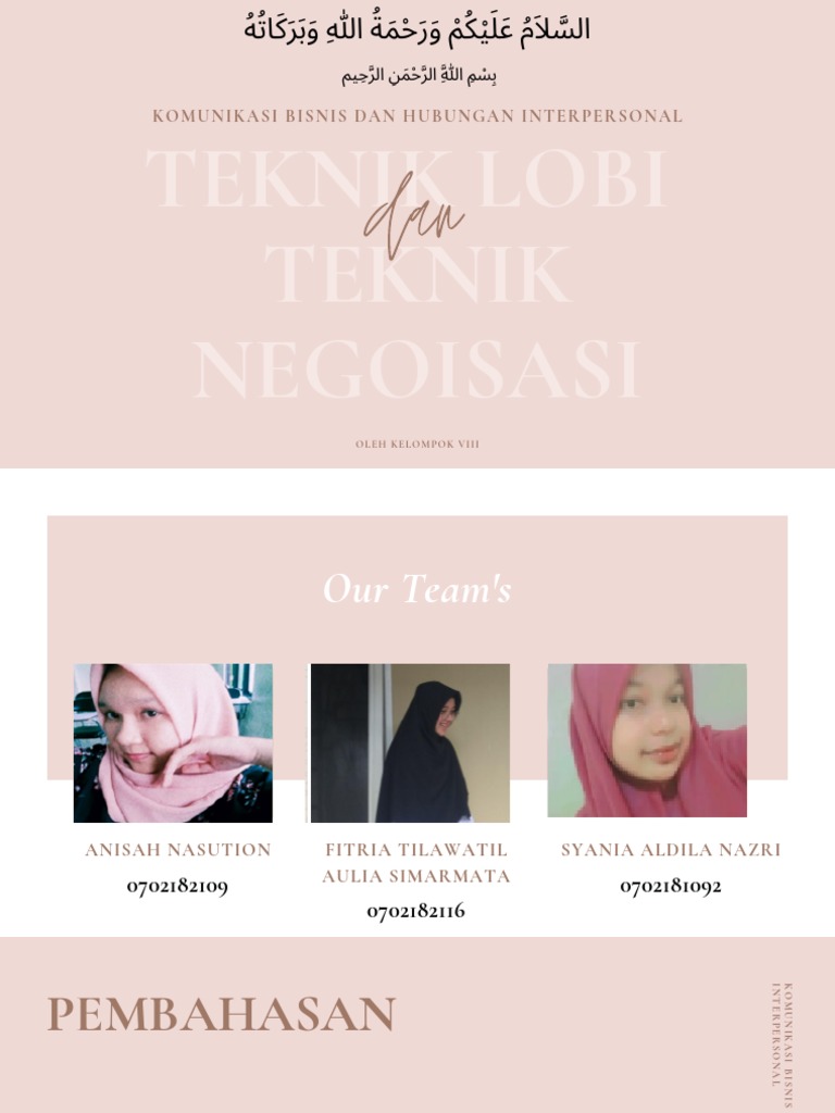 Teknik Lobi Dan Negoisasi Viii | PDF