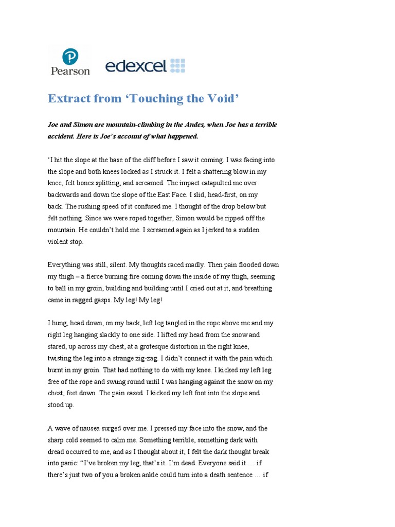 Joe's Descent: A Climber's Crisis | PDF | Self-Improvement | Religion ...