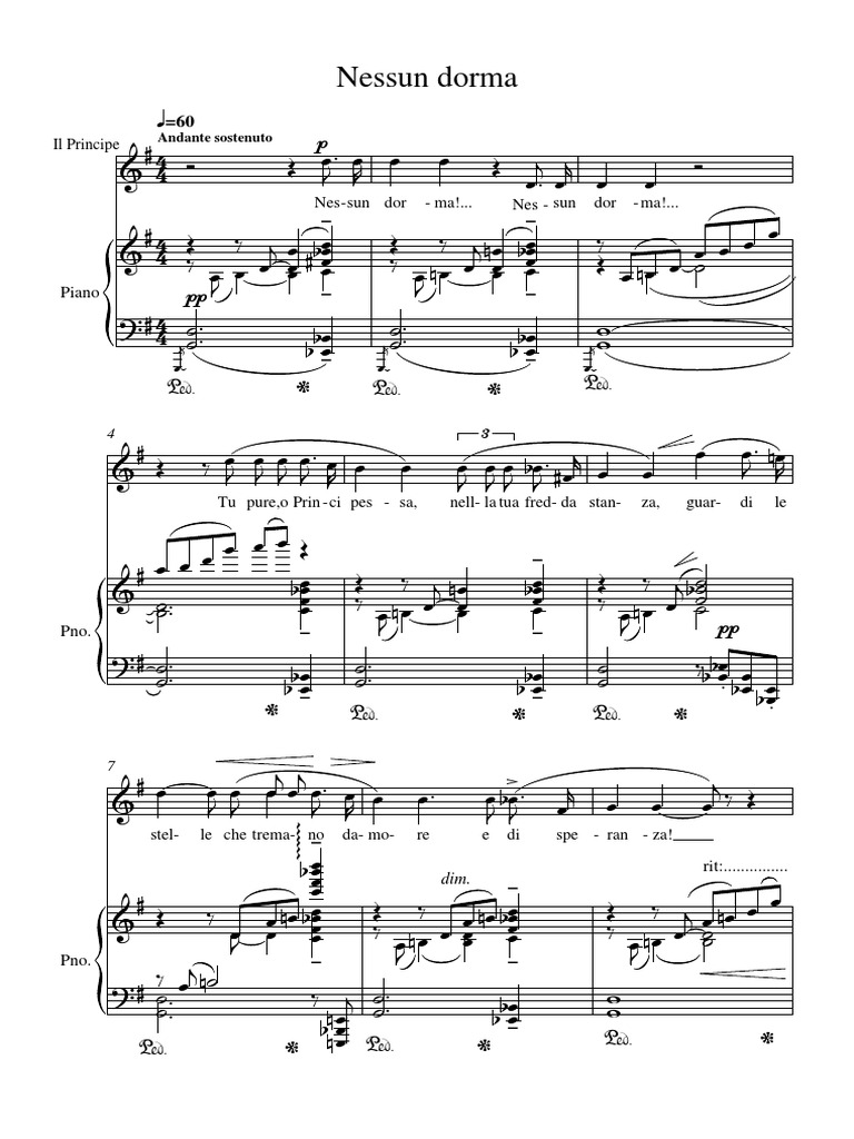 Nessun Dorma | PDF
