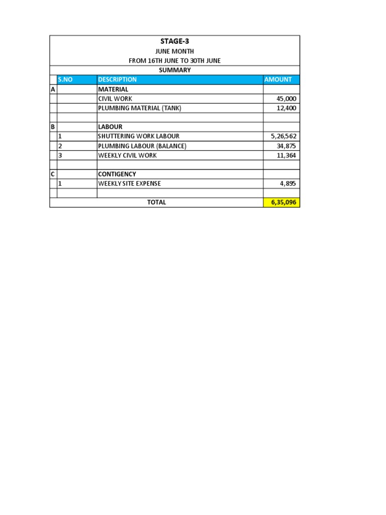 June Month Expense Report | PDF