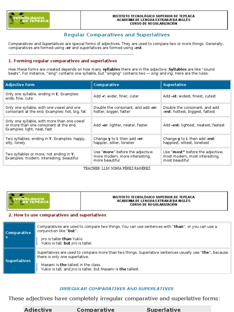 Sesion 5 Comparatives | PDF | Semiotics | Language Mechanics