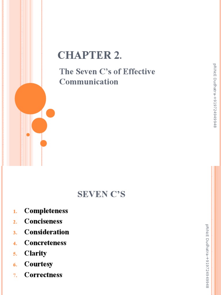 The Seven C's of Effective Communication-9724949948 | PDF | Sentence ...