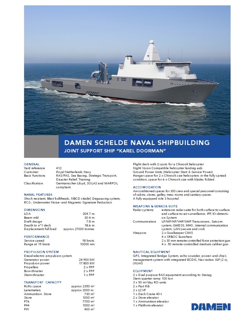 Damen Schelde Naval Shipbuilding: Joint Support Ship "Karel Doorman ...
