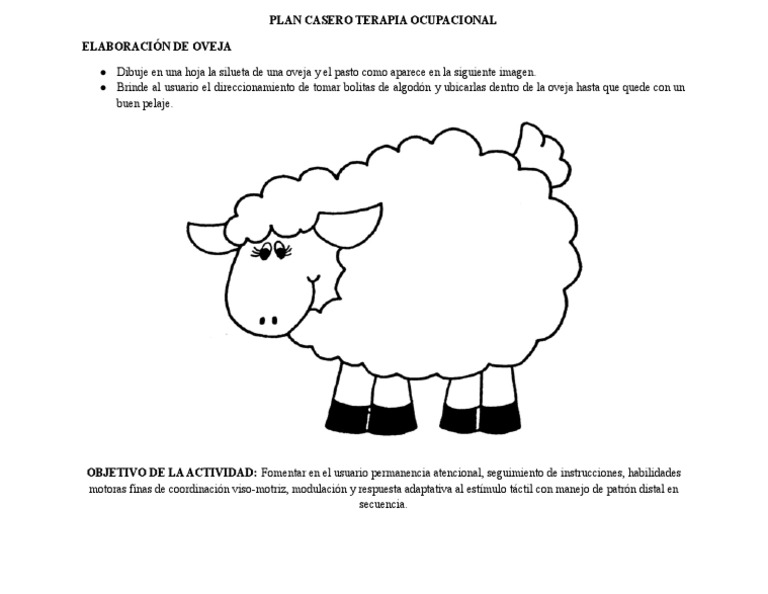 Actividad de Oveja con Algodón para Niños | PDF