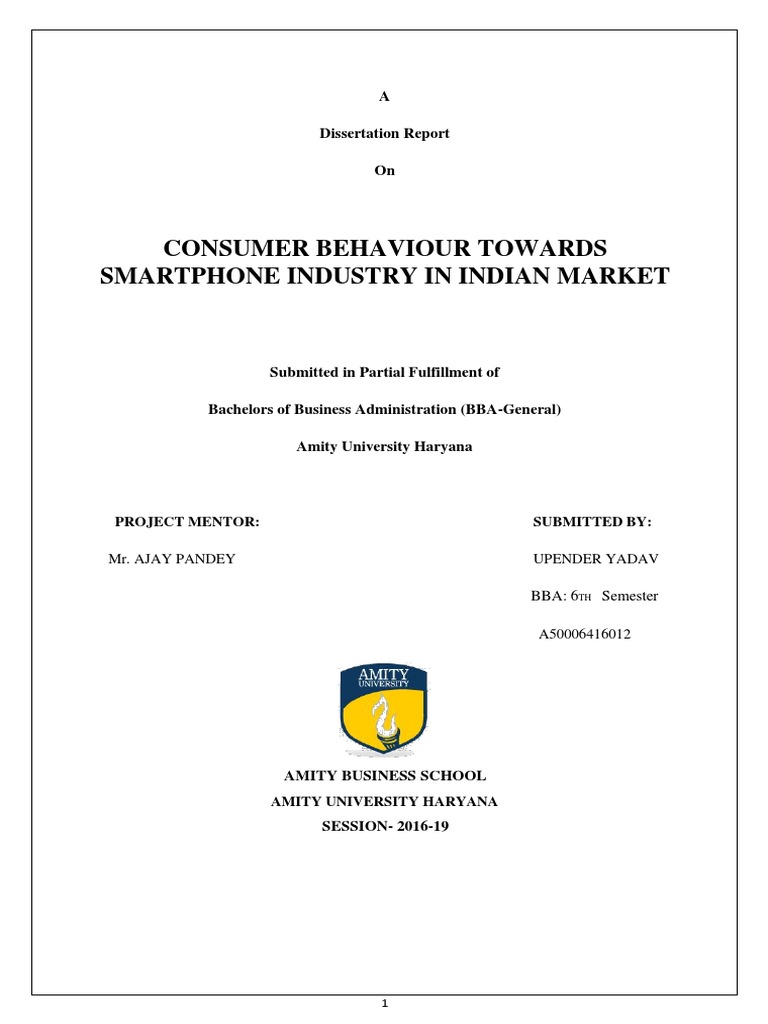 Upen Dissertation | PDF | Consumer Behaviour | Brand