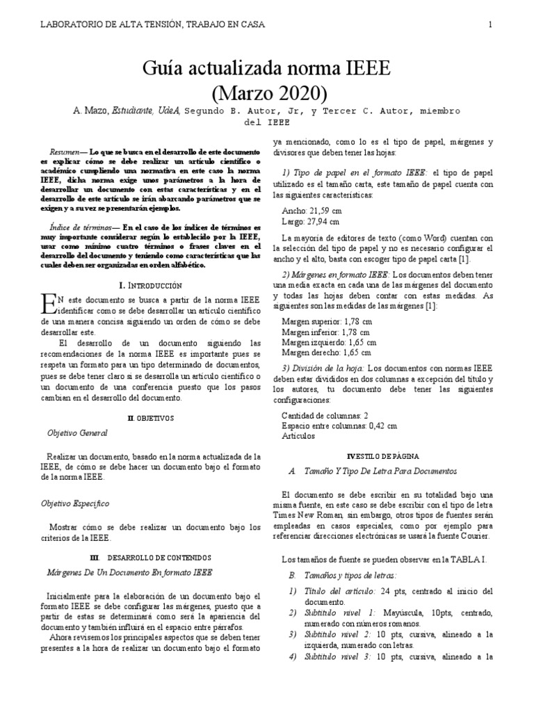 Guia Ieee | PDF | Comillas | Escritura