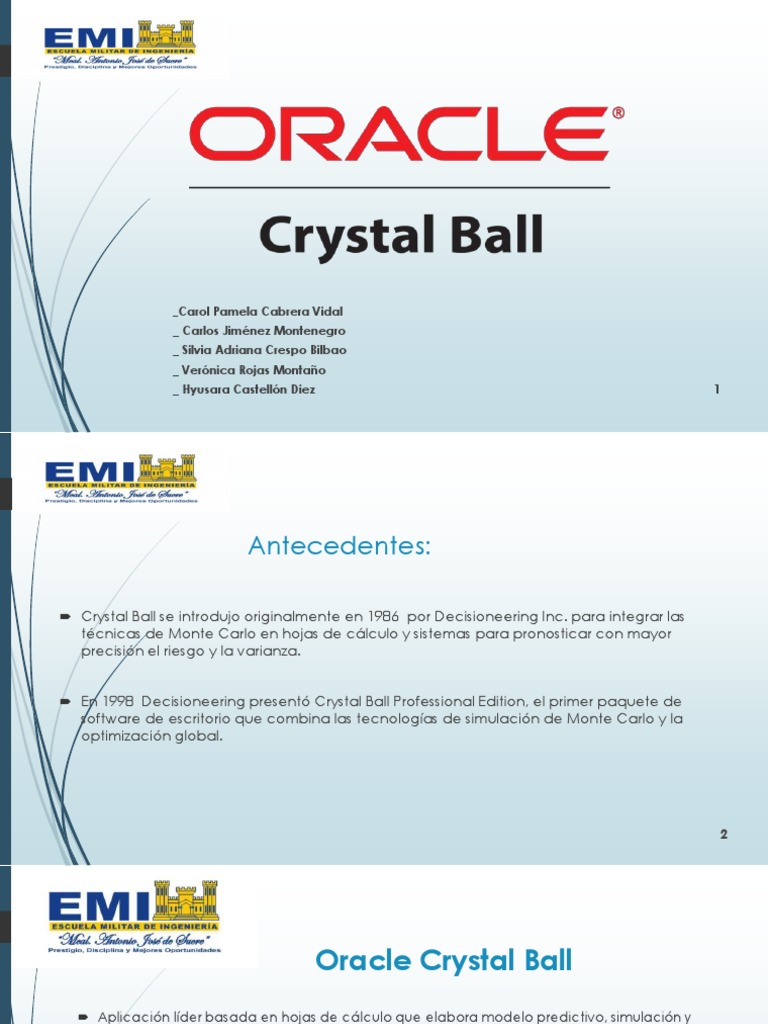 Oracle Crystal Ball: Simulación y Análisis | PDF | Incertidumbre ...