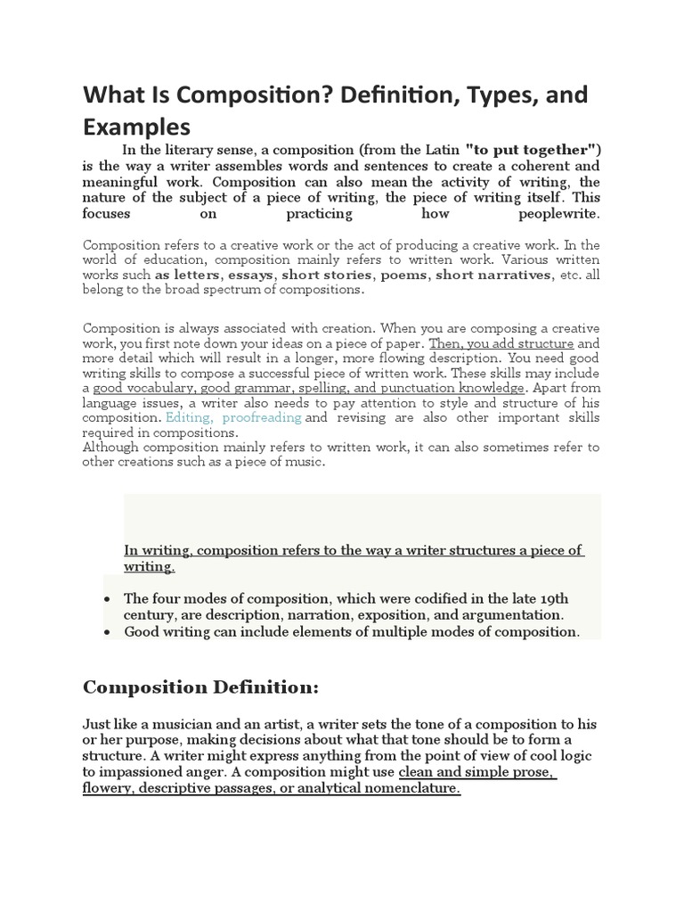 Composition and Comprehension | Download Free PDF | Reading ...