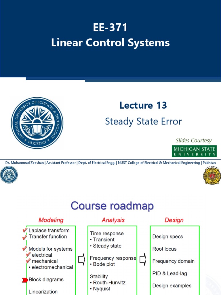EE-371 Linear Control Systems: Steady State Error | PDF