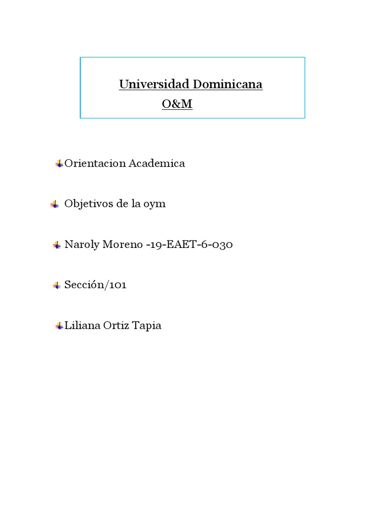 Objetivo Oym | PDF | República Dominicana | La naturaleza humana