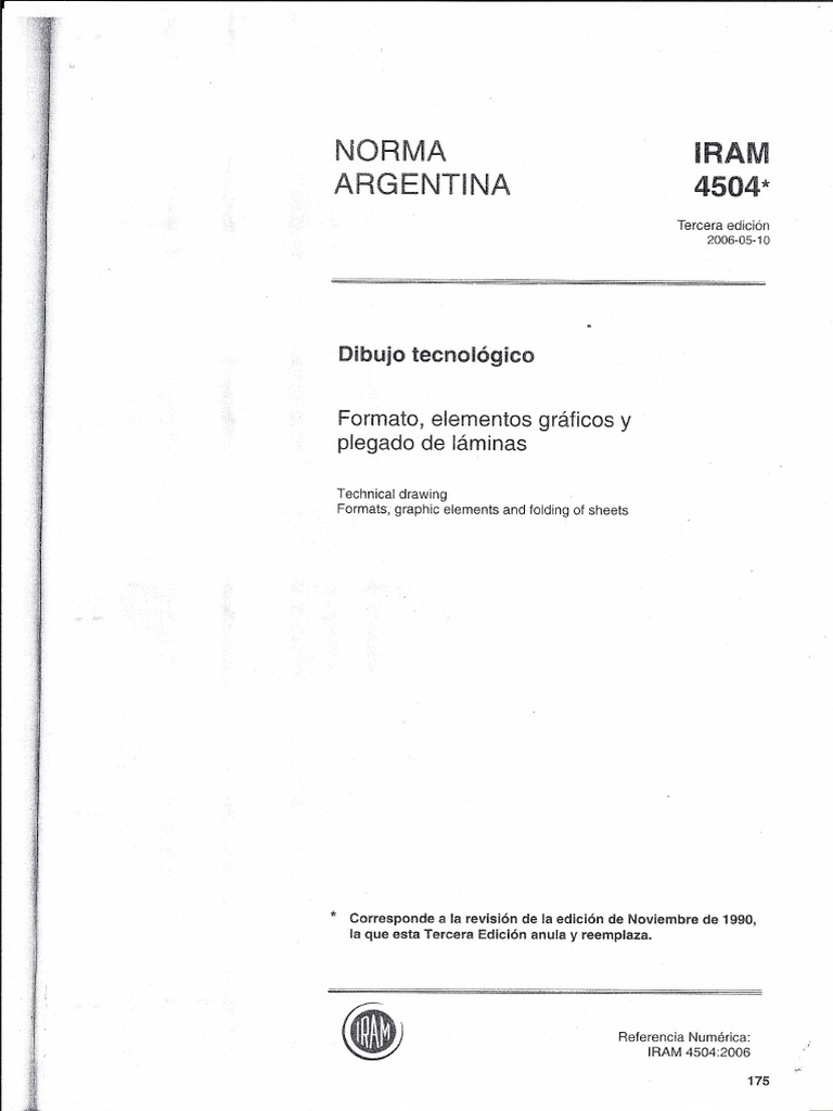 Norma IRAM 4504 - Formatos - Elementos Gráficos - Plegados de Láminas | PDF