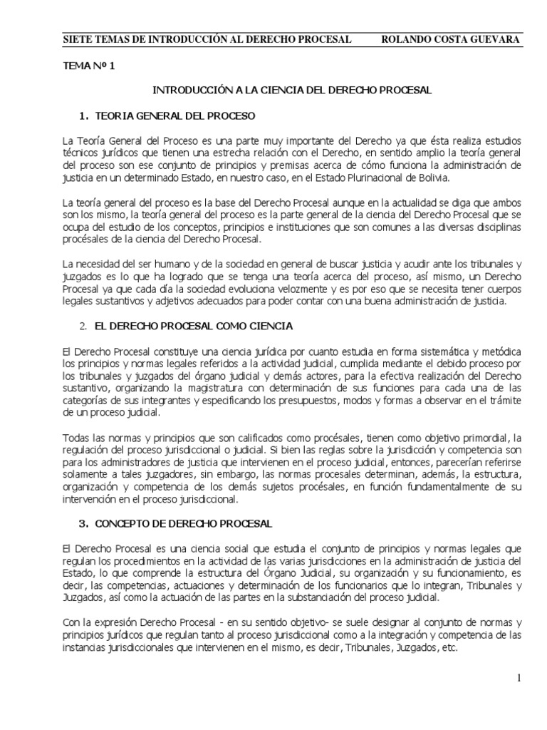 SIETE TEMAS de INTRO CIEN DERECHO | Descargar gratis PDF | Jurisdicción | Ley procesal