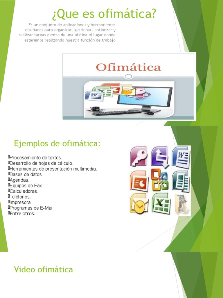 Que Es Ofimática | PDF | Microsoft PowerPoint | Microsoft