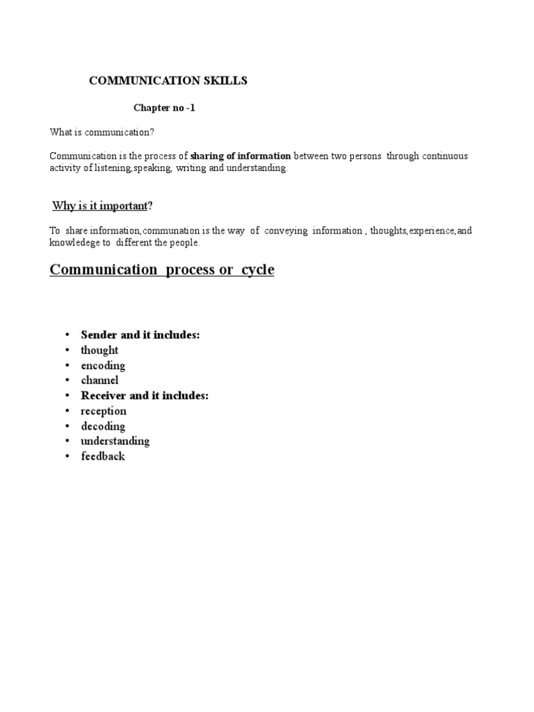 Communication Process and Cycle Explained | PDF