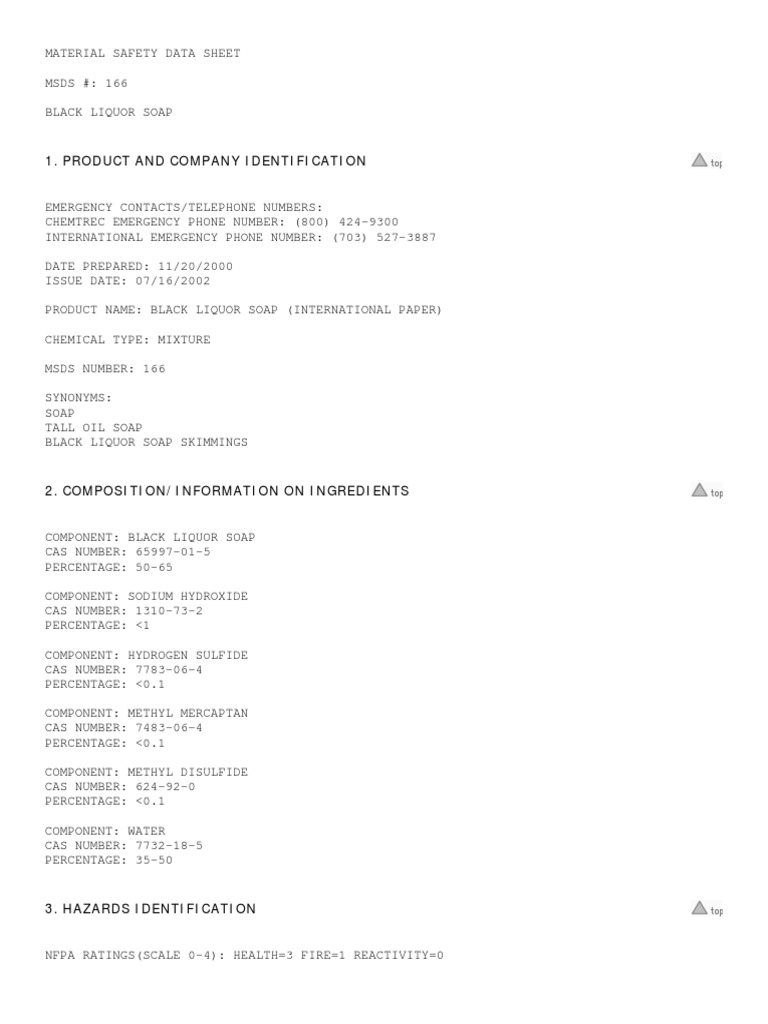 Product and Company Identification | PDF | Solubility | Firefighting