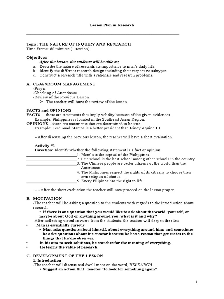 After The Lesson, The Students Will Be Able To | Download Free PDF ...