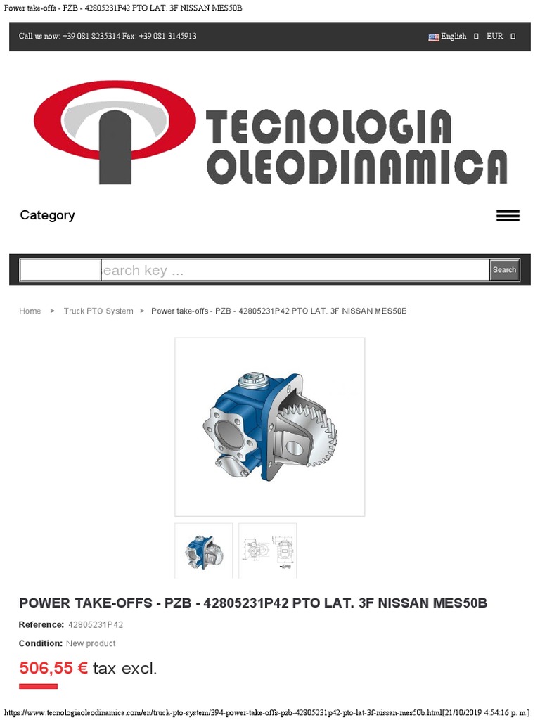 Power Take-Offs - PZB - 42805231P42 PTO LAT 3F NISSAN MES50B | PDF ...