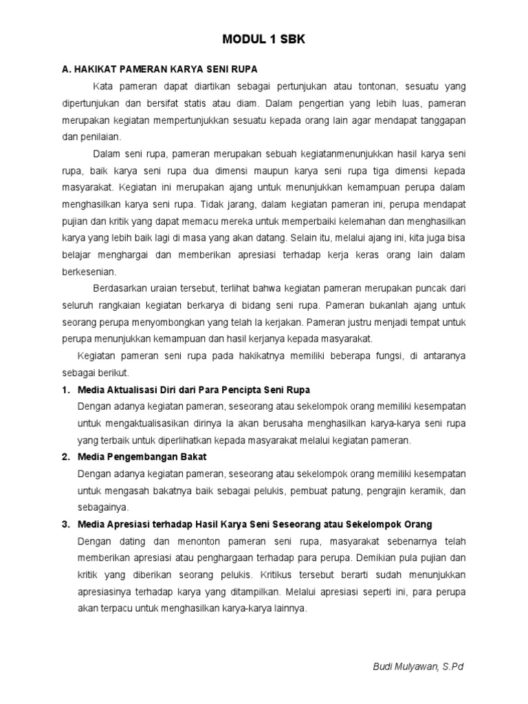Modul 1 SBK X | PDF | Seni
