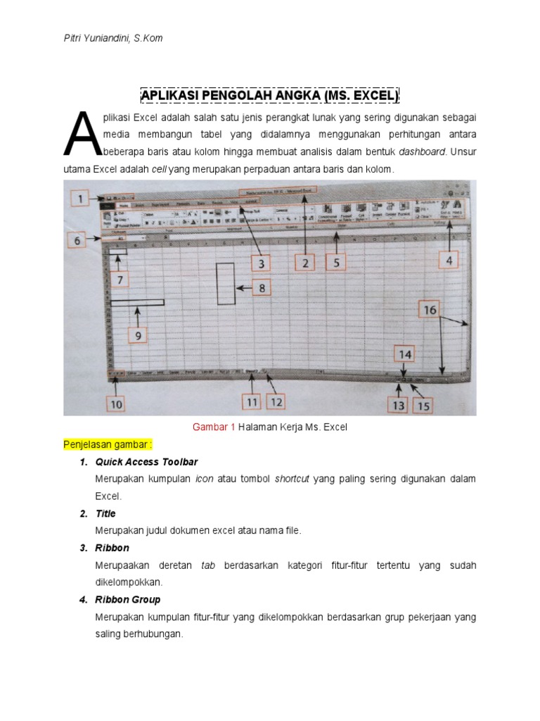 Panduan Lengkap Fitur MS Excel | PDF | Metode & Bahan Ajar | Komputer