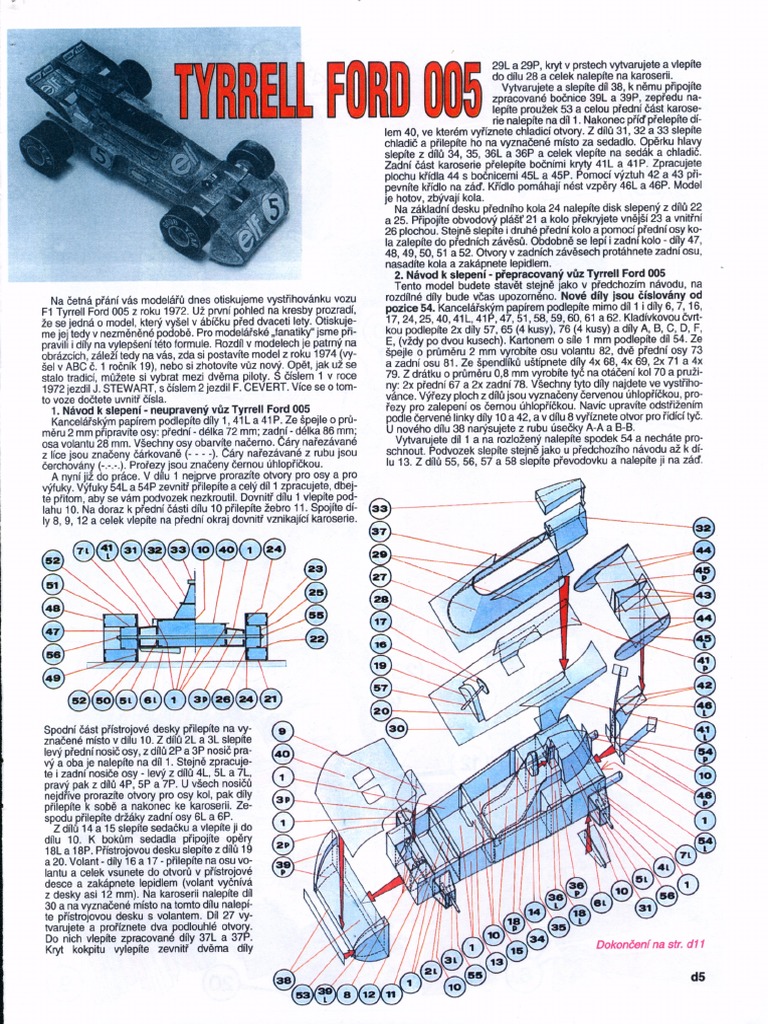 Formula 1, Tyrrell Ford 005 (Escala 1 32) (ABC Magazine) | PDF