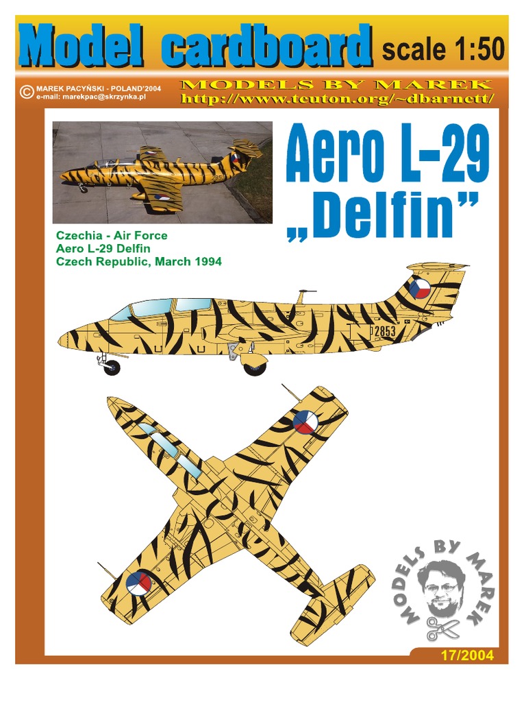 Paper Model - Marek - Aero L-29 ''Delfin'' (Vector 50) | PDF | Aircraft ...