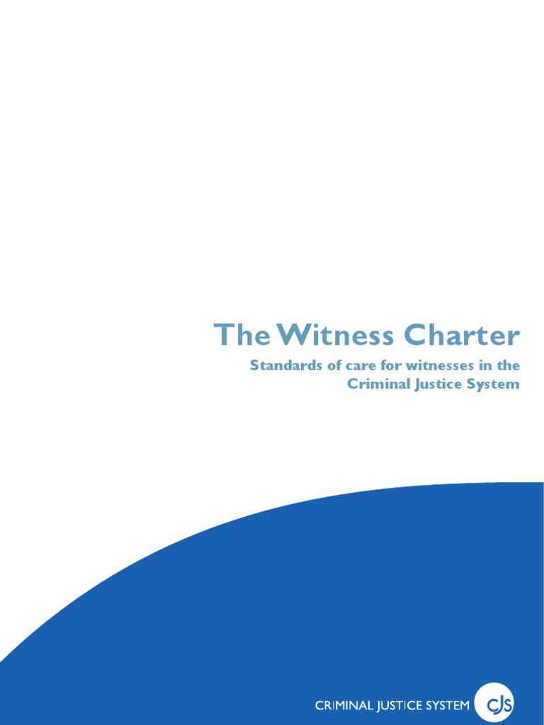 The Witness Charter | PDF | Witness | Prosecutor
