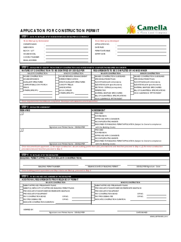 Application For Construction Permit (2016!09!03) | PDF | Specification ...