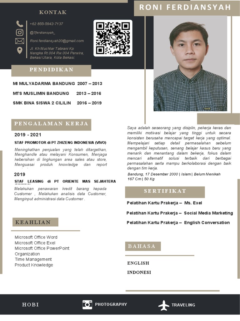 KARYA BIOGRAFI RONI FERDIANSYAH | PDF