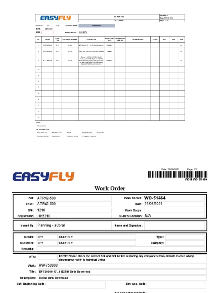 Revision: 5 Date: 11-DIC-2020 Page: 1 of 1 MA-PCP-F-01 Tally Sheet ...